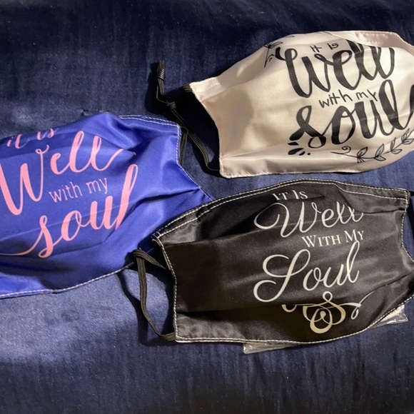 Accessories | New Set3 It Is Well With My Soul Face Masks | Poshmark